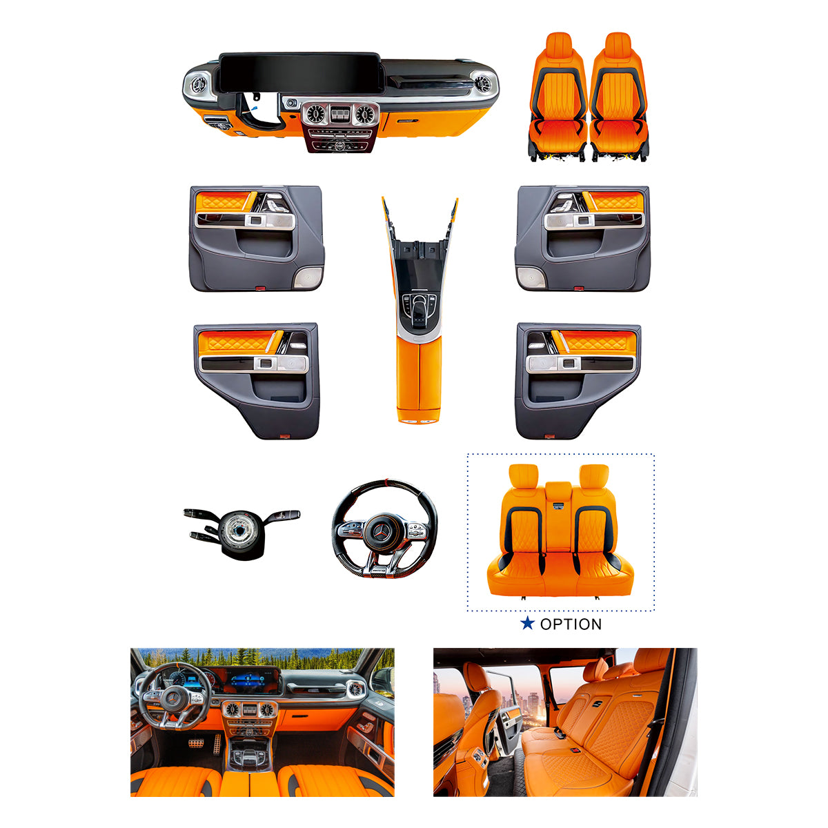 2024 Newset G Class Interior Upgrade Kit For 2002-2018 G Class W463 Up ...
